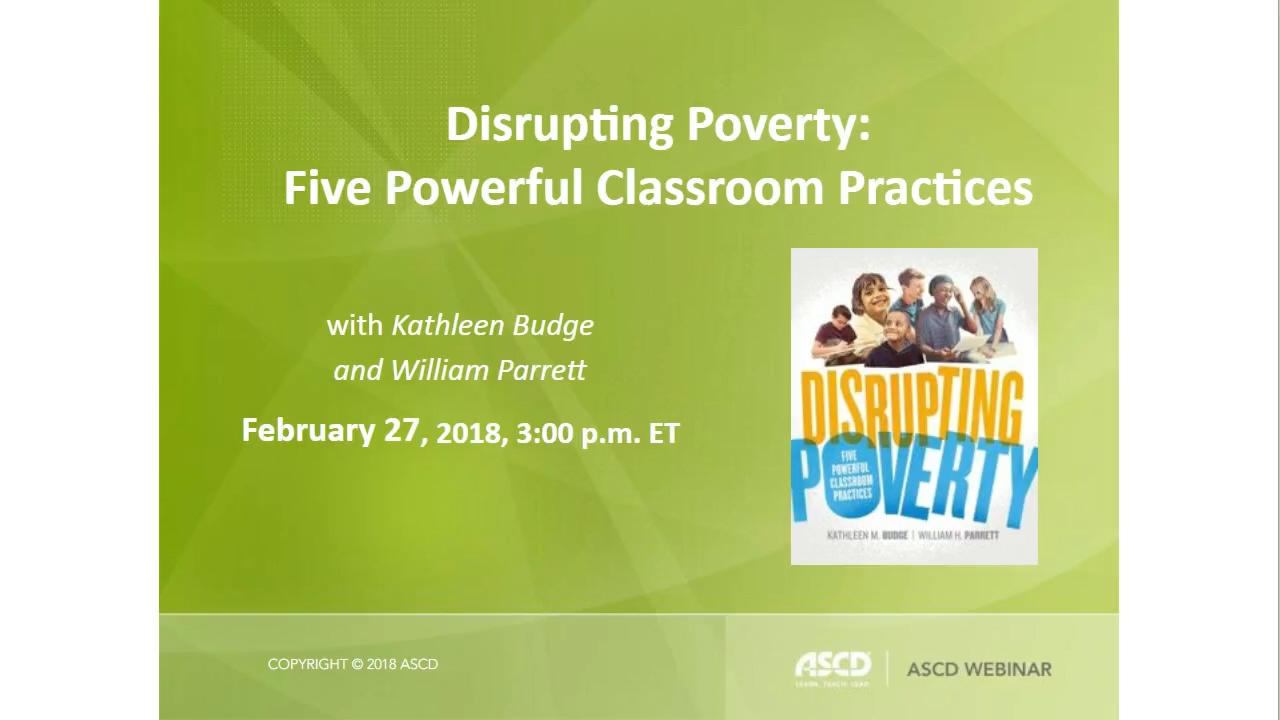 Disrupting Poverty: Five Powerful Classroom Practices