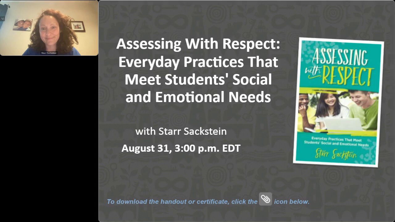 Assessing with Respect: Everyday Practices That Meet Students' Social ...