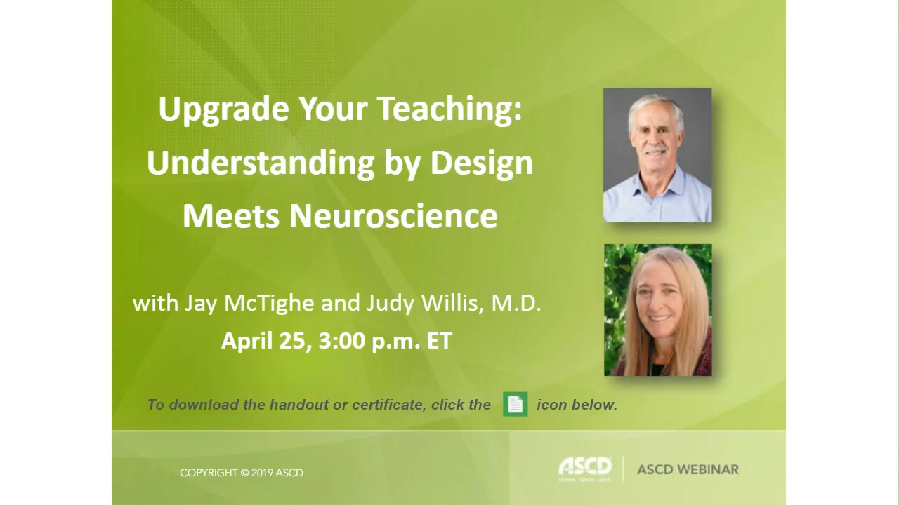 Upgrade Your Teaching: Understanding by Design Meets Neuroscience
