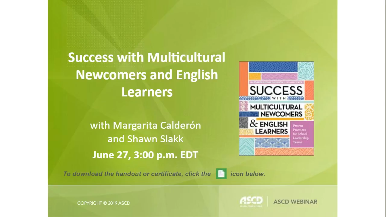 Success with Multicultural Newcomers and English Learners