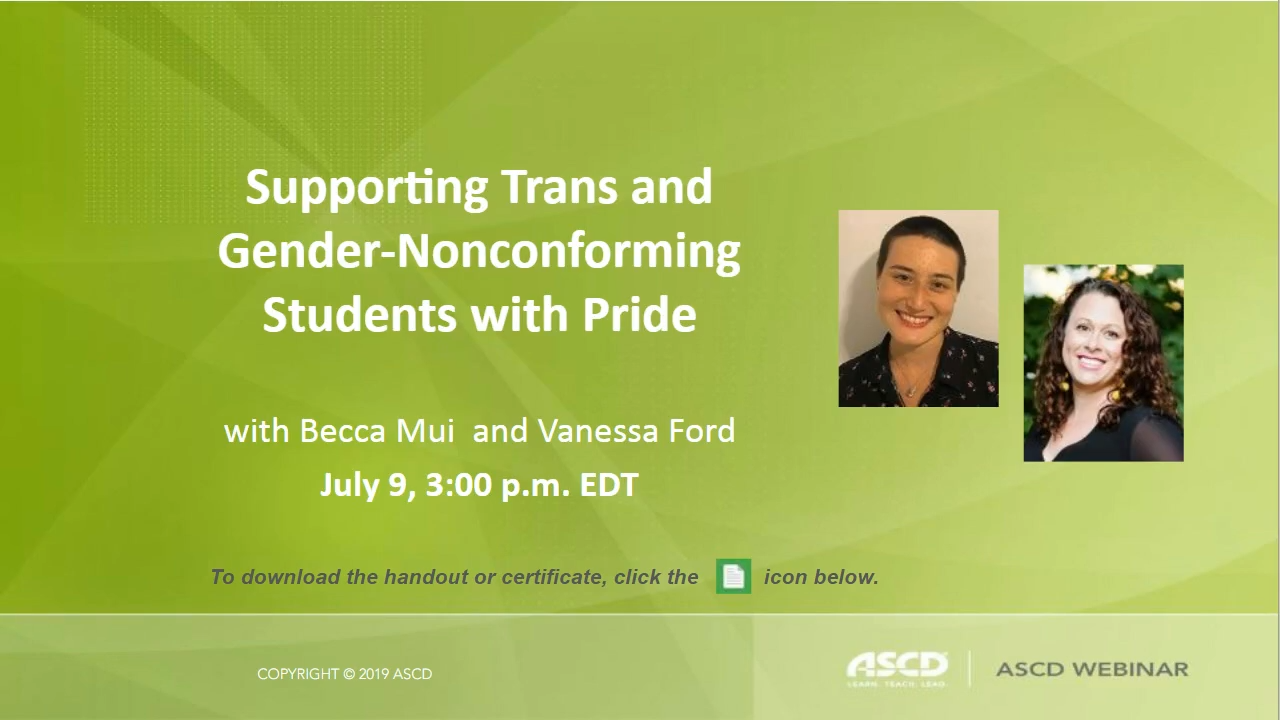 Supporting Trans and Gender-Nonconforming Students with Pride