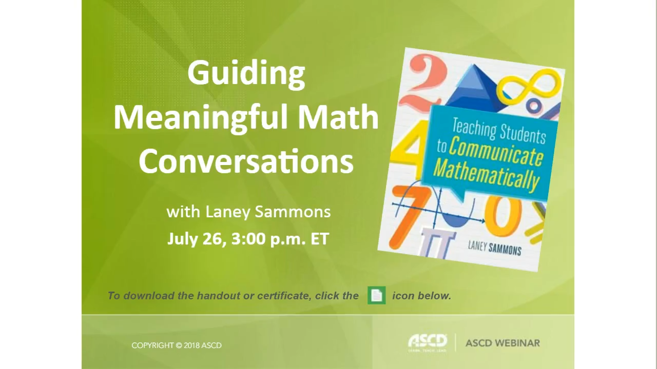 Guiding Meaningful Math Conversations
