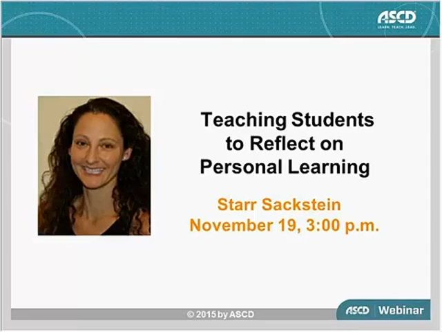 Teaching Students to Reflect on Personal Learning