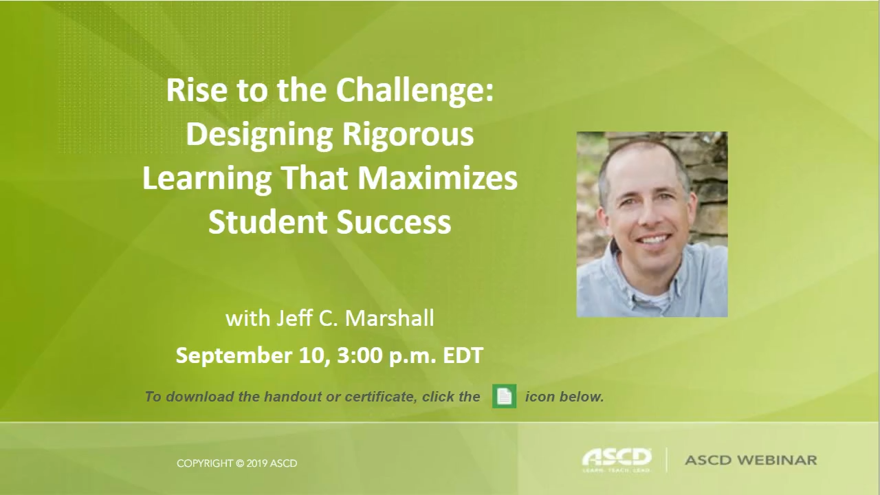 Rise to the Challenge: Designing Rigorous Learning That Maximizes ...