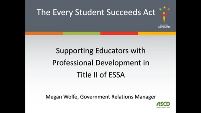 ESSA: Professional Development for Educators