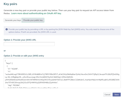 Authenticate an OAuth API key
