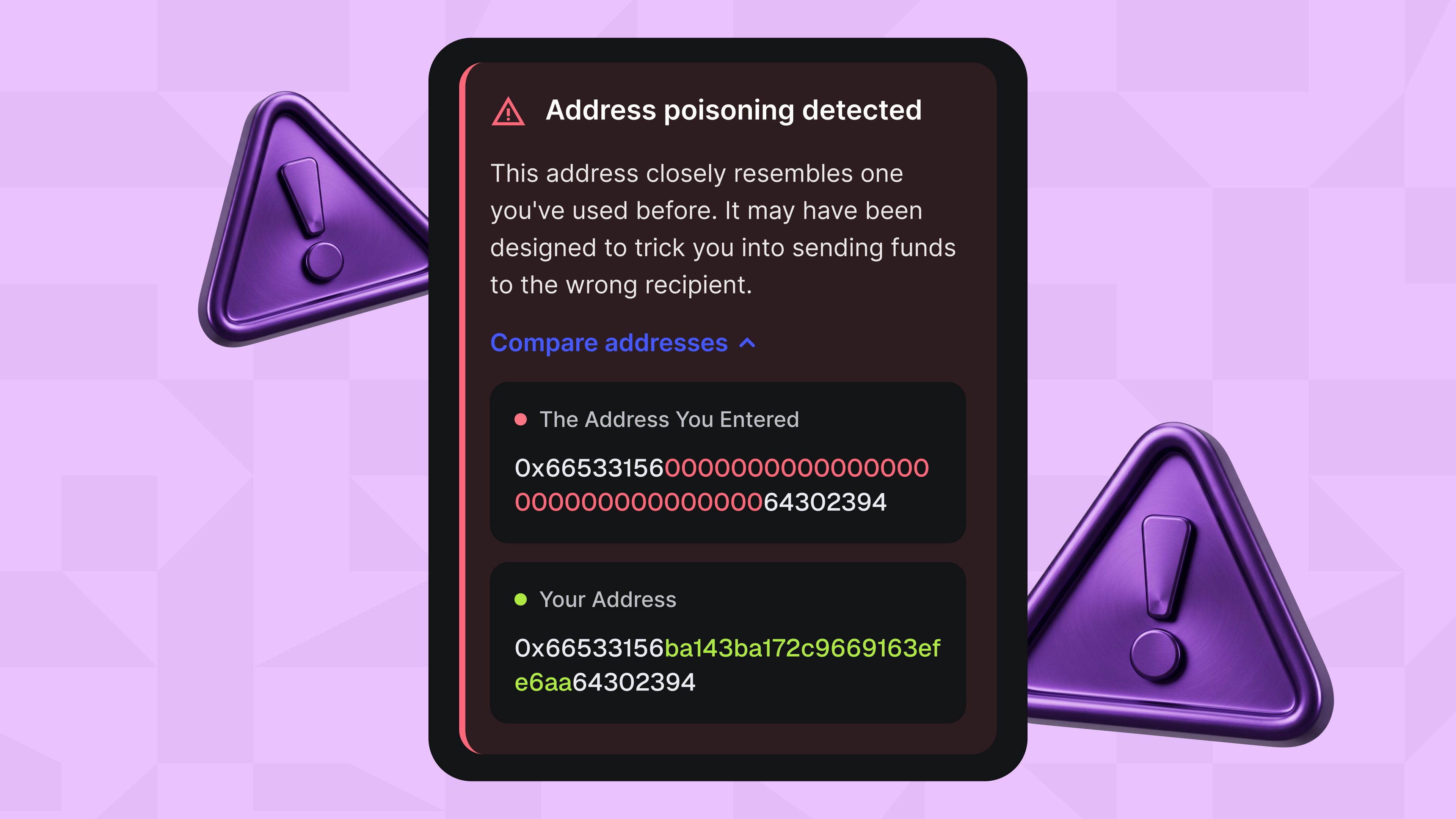 Address poisoning detection now live in MetaMask