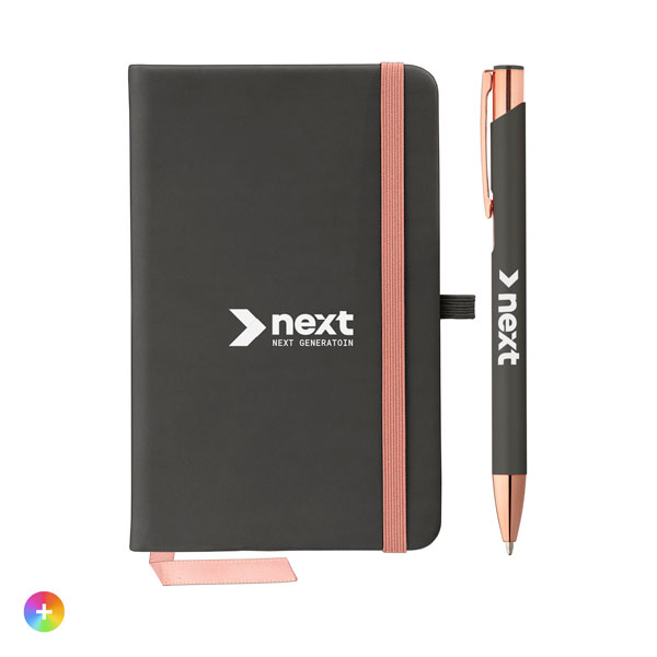 Milo Rose Gold Notebook & Pen Gift set | Pixartprinting