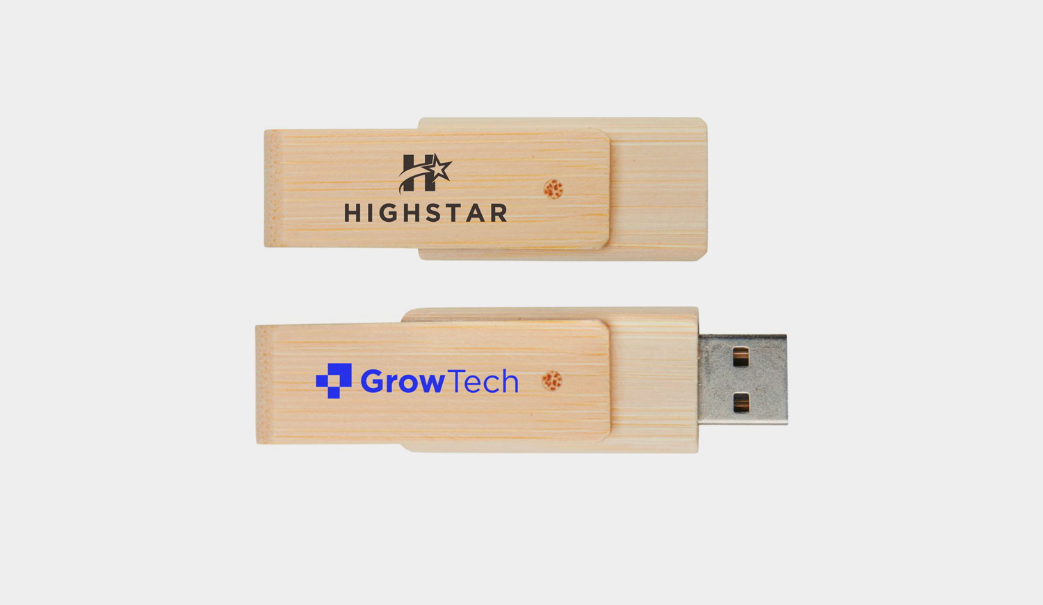 Rotate 4GB bamboo USB flash drive | Pixartprinting