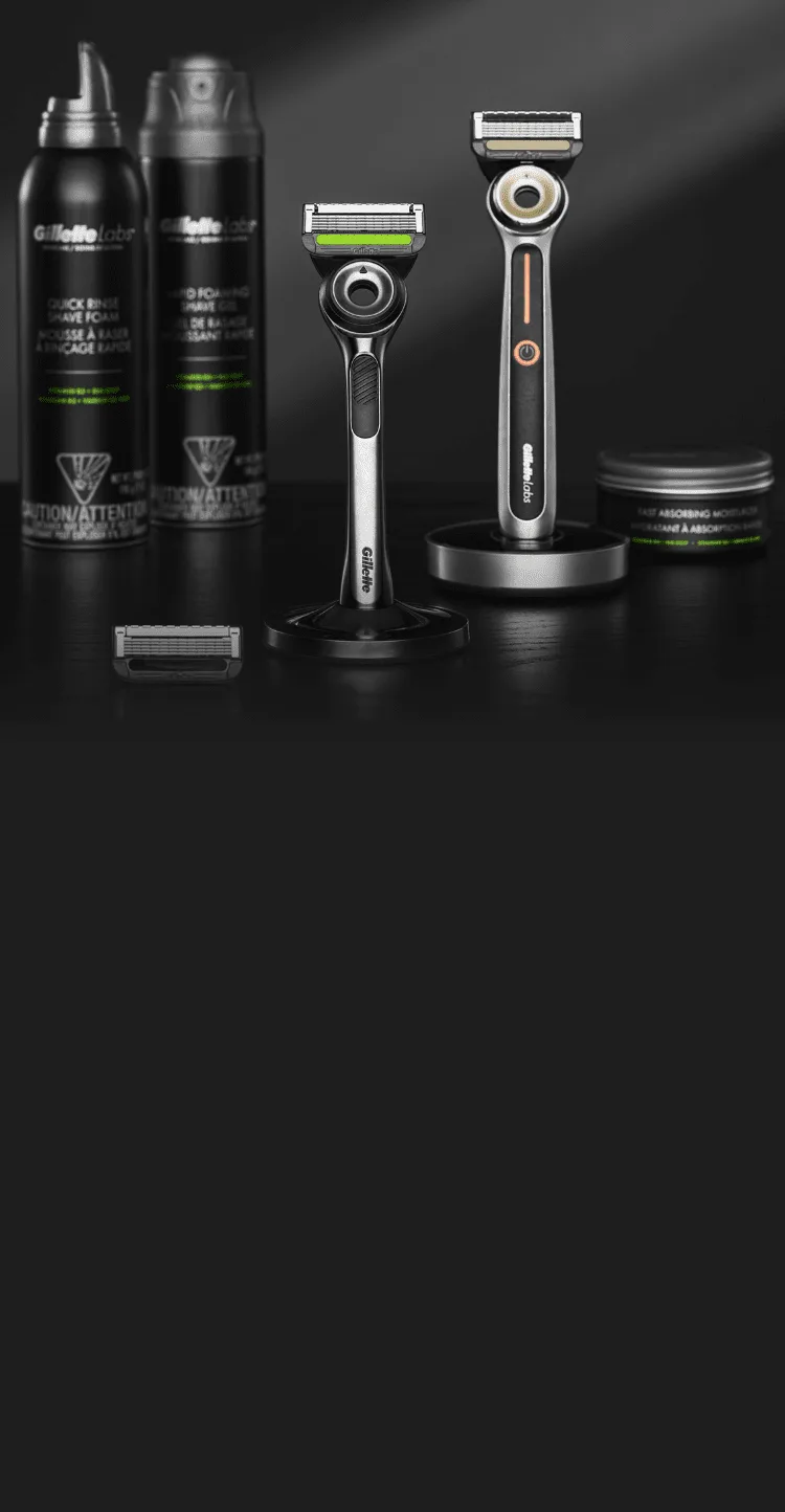 Gillette Labs Con Barra Exfoliante y Maquinilla De Afeitar Térmica
