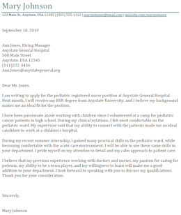 Writing Nursing Student Cover Letters Berxi 