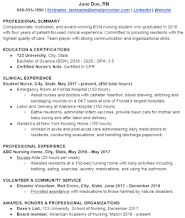 Download 25 Resume For Student Nurse Free Samples Examples 