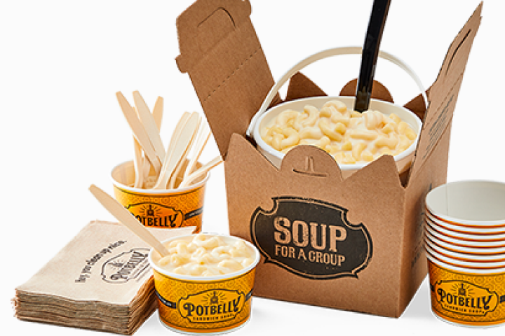 Mac or soup for group 50/50