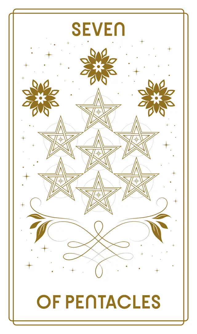 Seven of Pentacles Tarot Card Meaning and Keywords