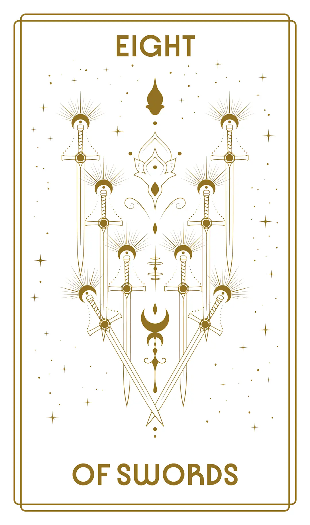 Eight of Swords Tarot Card Meaning and Keywords