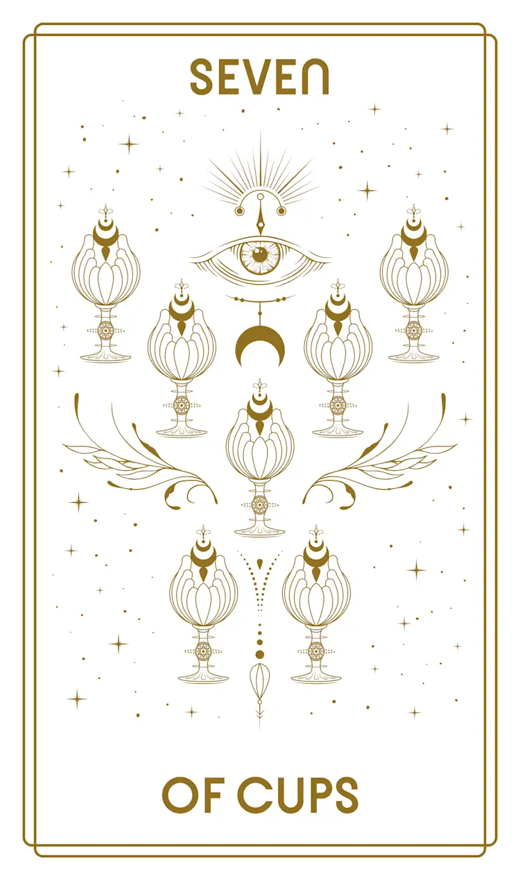 Seven of Cups Tarot Card Meaning and Keywords
