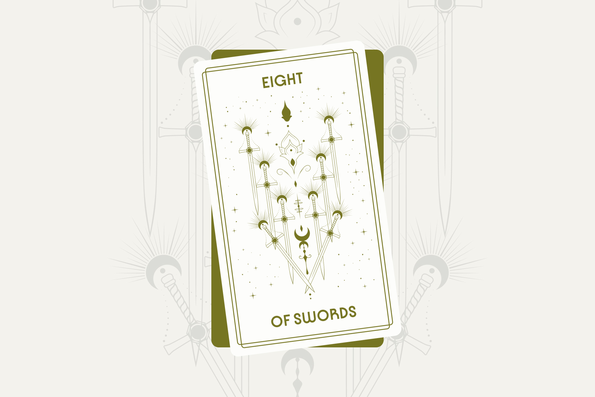 Eight of Swords Tarot Card Meaning and Keywords