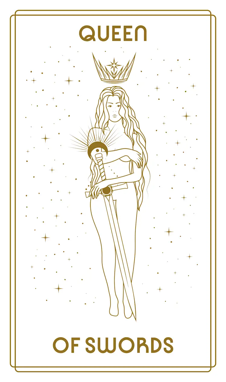 Queen of Swords Tarot Card Meaning and Keywords