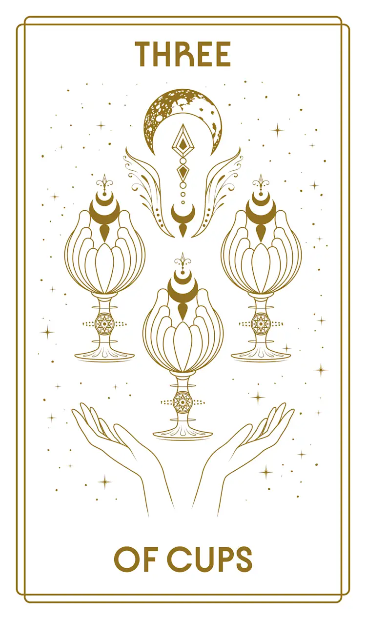 Three of Cups Tarot Card Meaning and Keywords