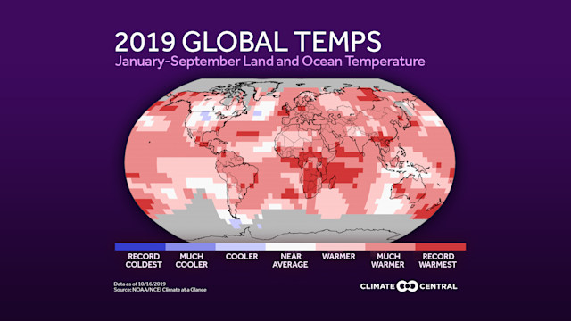 2019 Global Temperatures Update: September Warmth | Climate Central