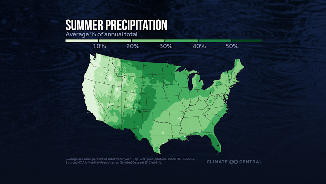 Wettest Seasons in U.S. Regions | Climate Central