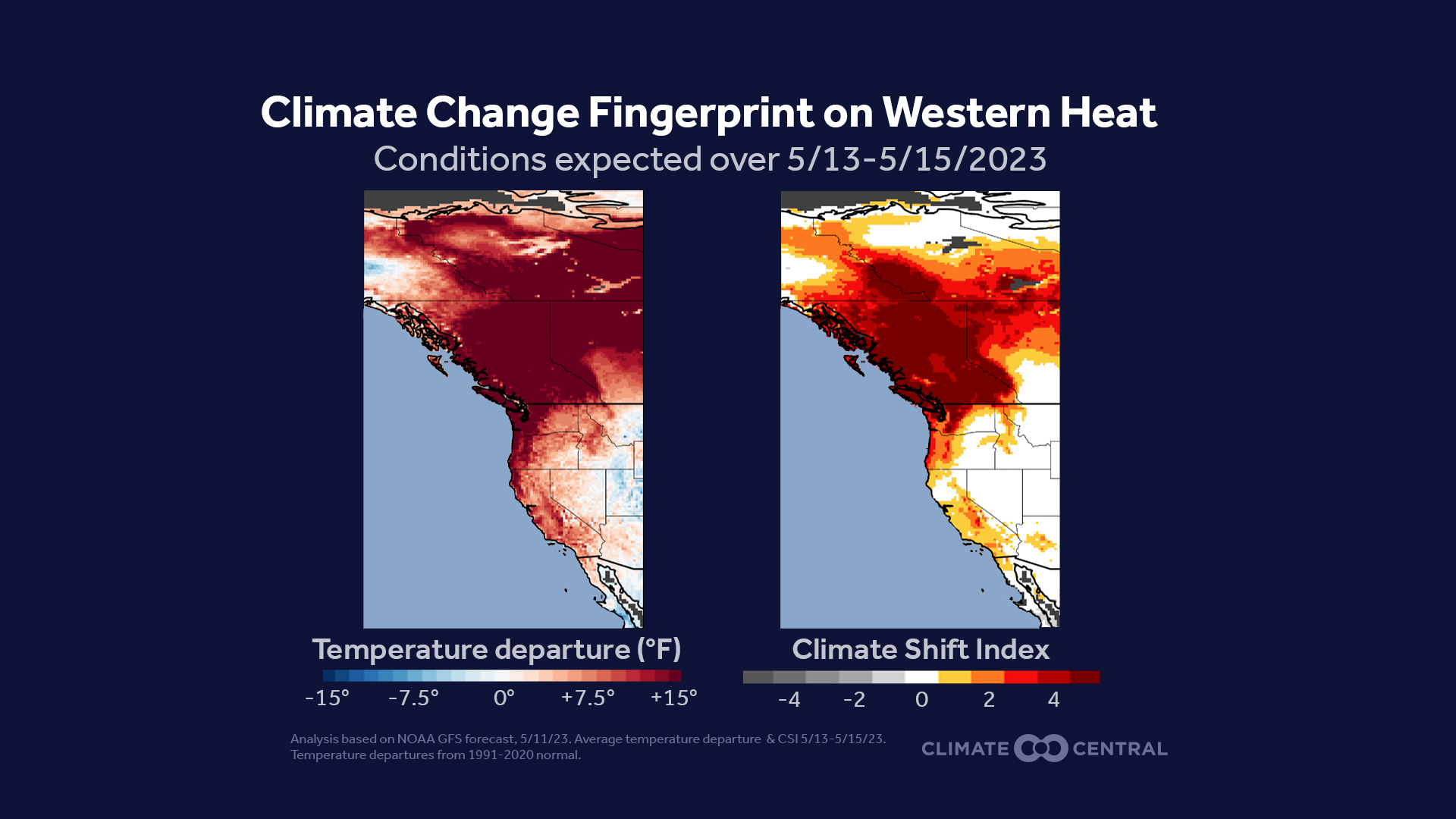 Climate Shift Index alert: Pacific Northwest, May 2023 | Climate Central