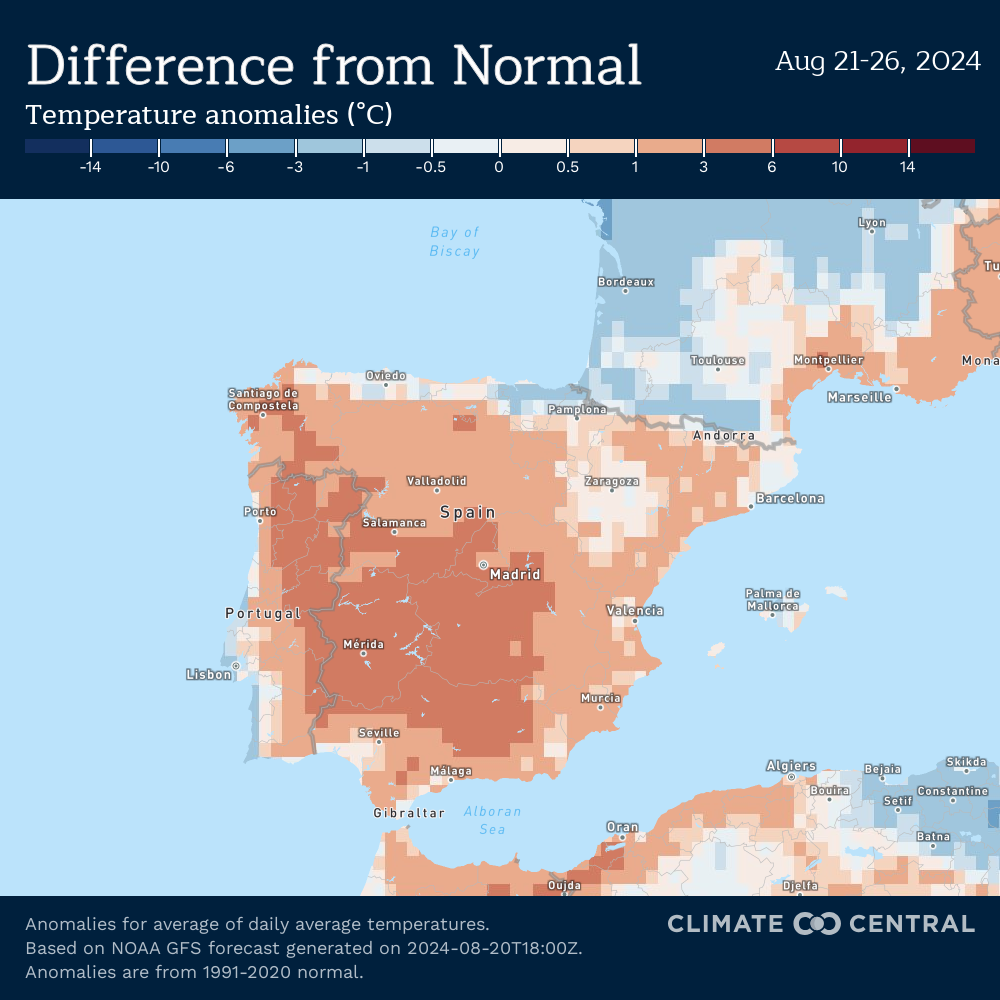 Climate change-fueled heat impacts Spain amid ongoing wildfire threat ...