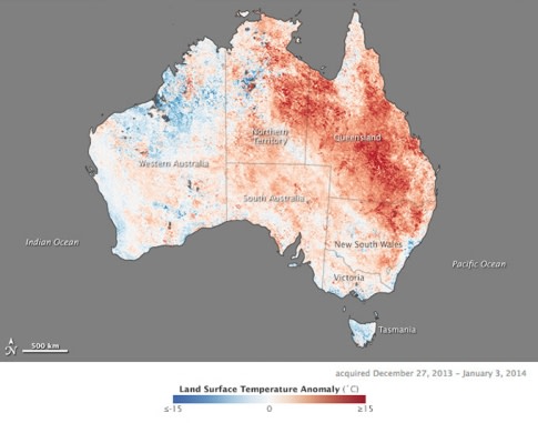 Australia's Heat Wave Frequency Tops Projections for 2030 | Climate Central
