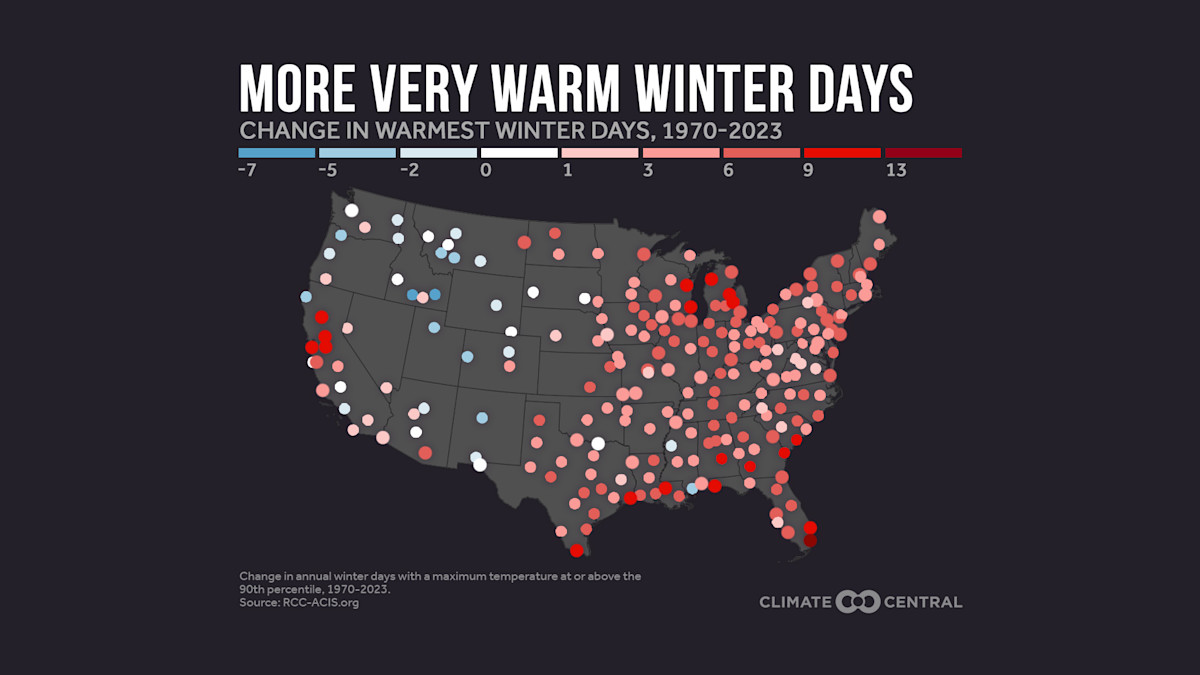 Warmest Winter Days | Climate Central