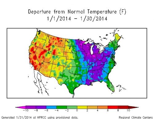 January's Temps Leave a Nation Blowing Hot and Cold | Climate Central
