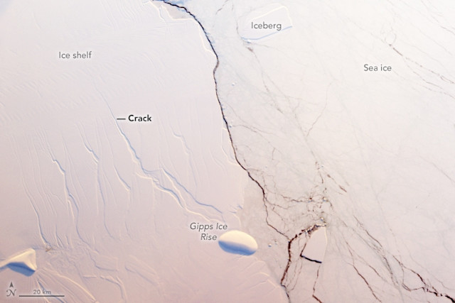 Rift Speeds Up Across Antarctic Ice Shelf | Climate Central