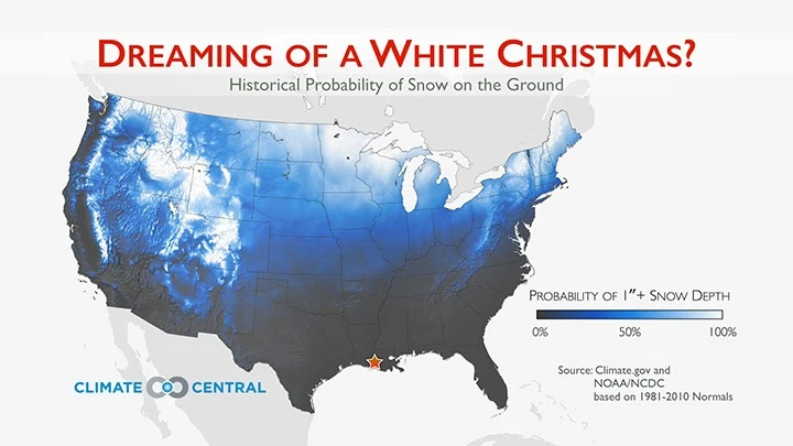 New Map Shows Where White Christmas Odds are Highest | Climate Central