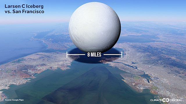 These Images Show Just How Big the Larsen C Iceberg Is | Climate Central