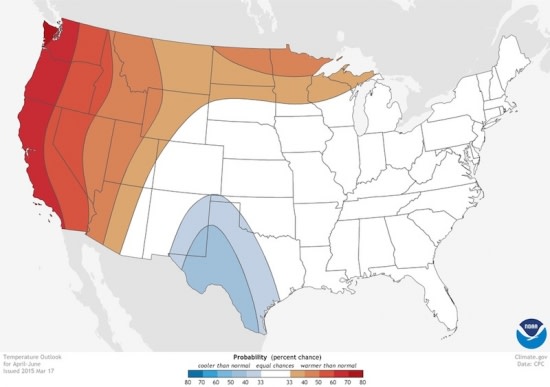Warm Spring Expected for West, Flooding Risk in East | Climate Central