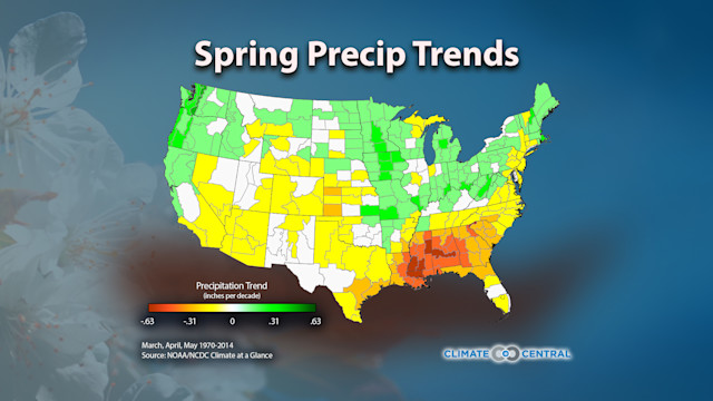 Spring Trends: Temperature & Precipitation | Climate Central