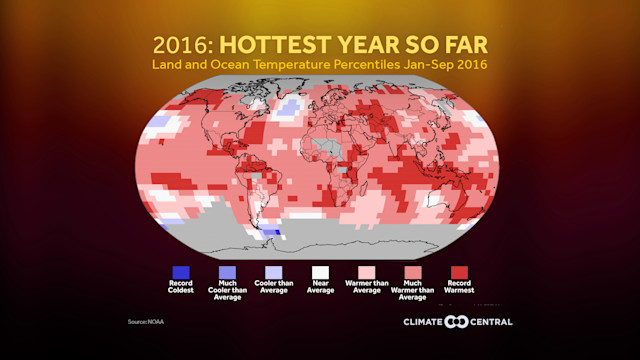 Global Temperature Update: September 2016 | Climate Central