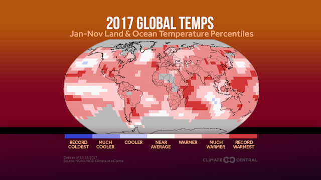 Global Temperature Update: November 2017 | Climate Central