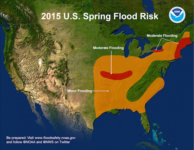 Warm Spring Expected for West, Flooding Risk in East | Climate Central