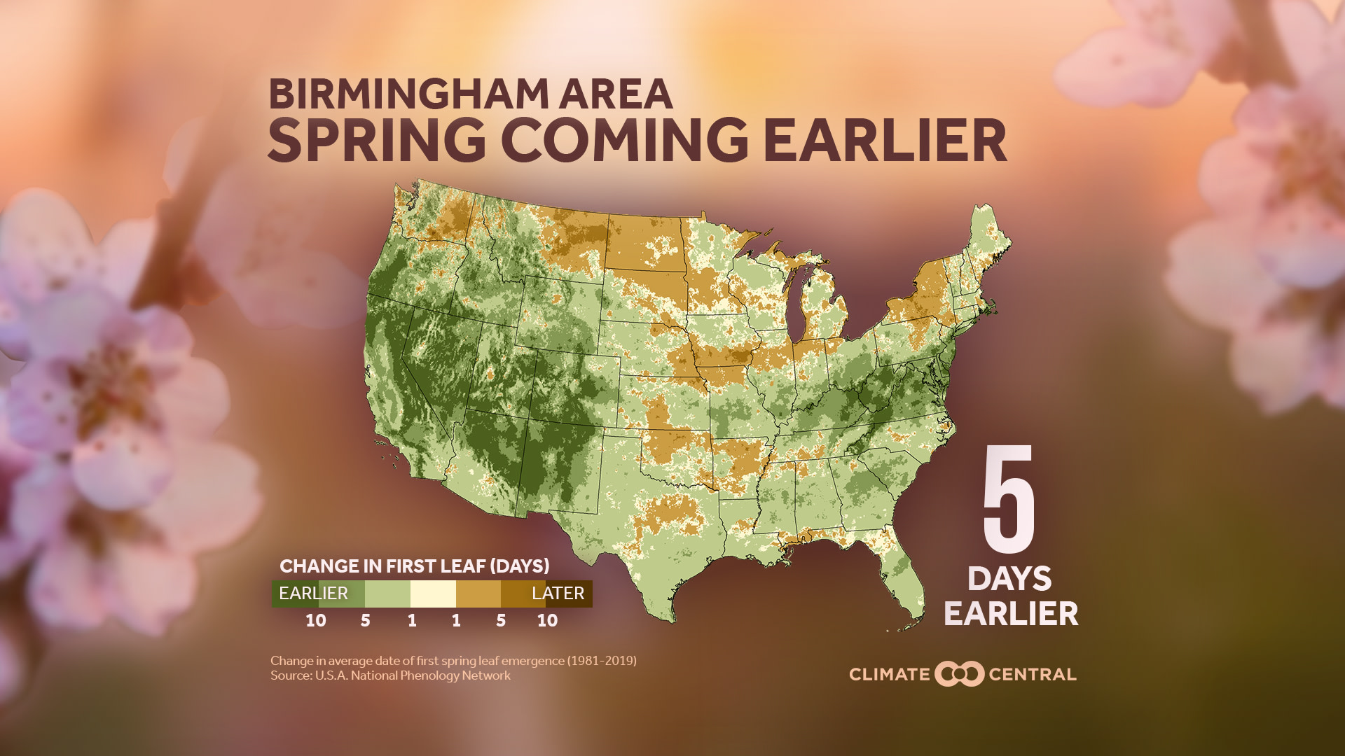 Spring Coming Earlier (2020) | Climate Central
