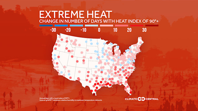 Extreme Heat Index Affecting Outdoor Sports | Climate Central