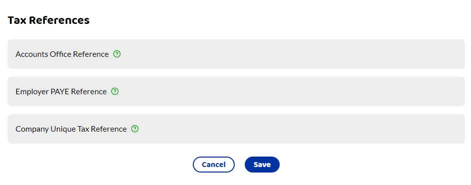 Tax References - Shape Payroll