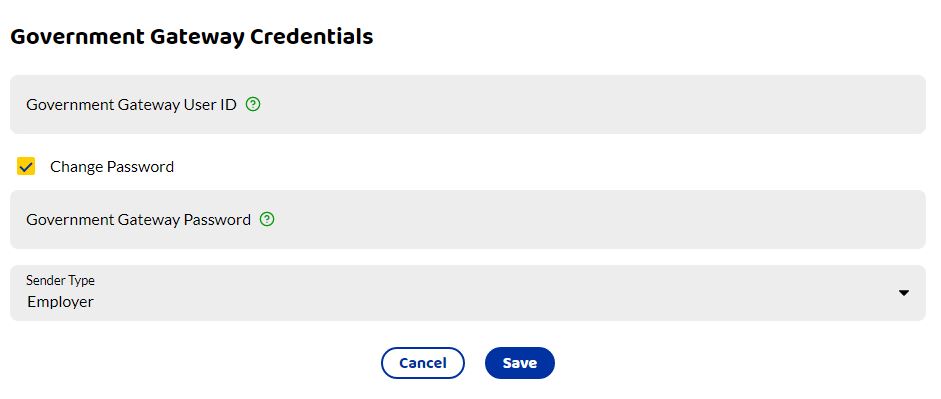 Government Gateway Credentials - Shape Payroll