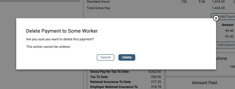 How to delete an employee payment | Shape Payroll