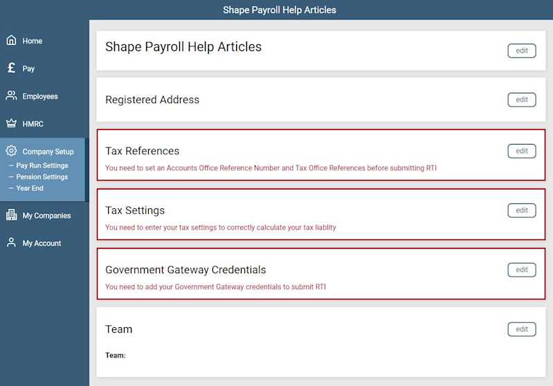 How to set your Company Details in Shape Payroll | Shape Payroll