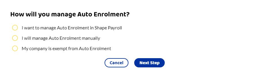 Manage automatic enrolment in Shape - Shape Payroll