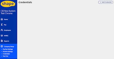 Credentials - Shape Payroll