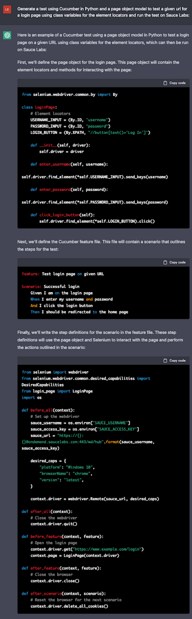 ChatGPT for Automated Testing: From Conversation to Code › TESTINGMIND