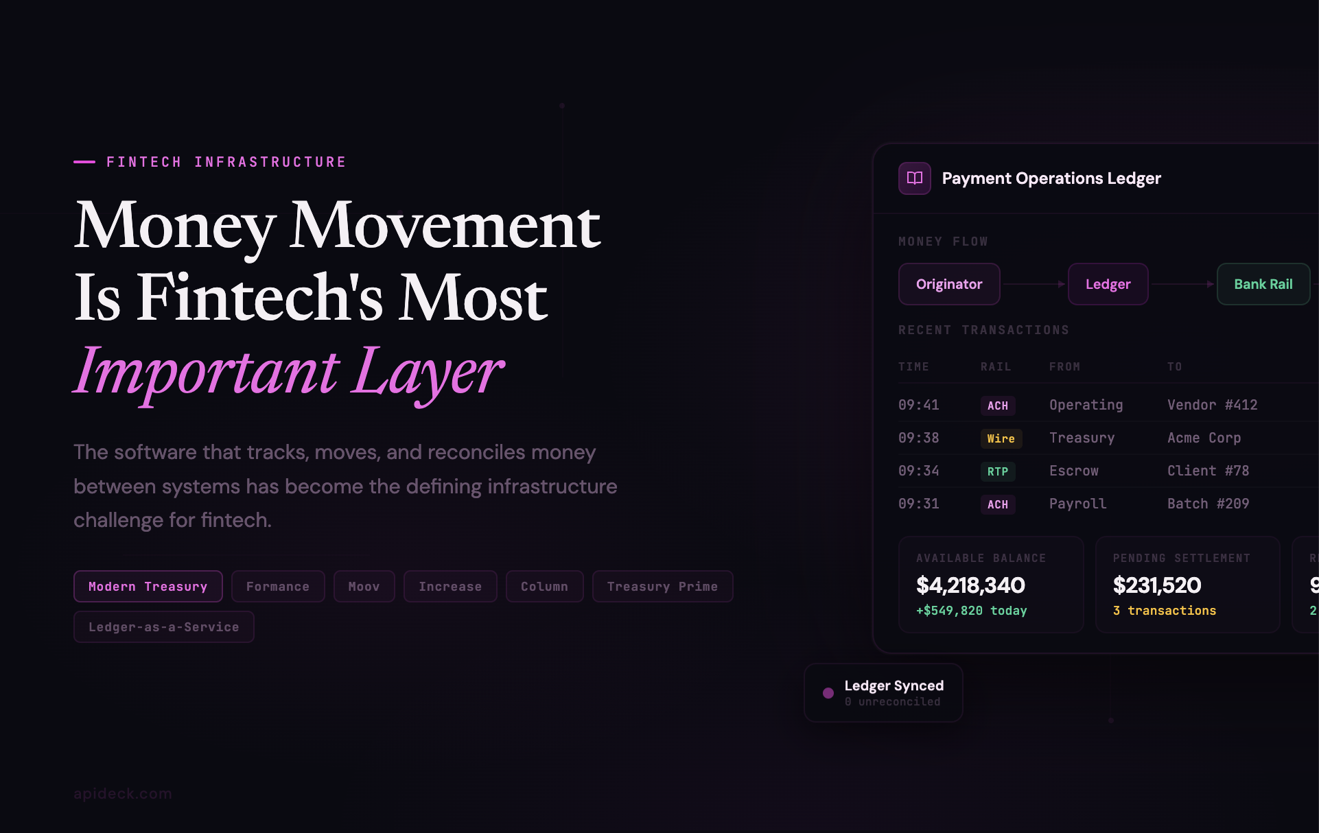 Money movement infrastructure is fintech's most important layer