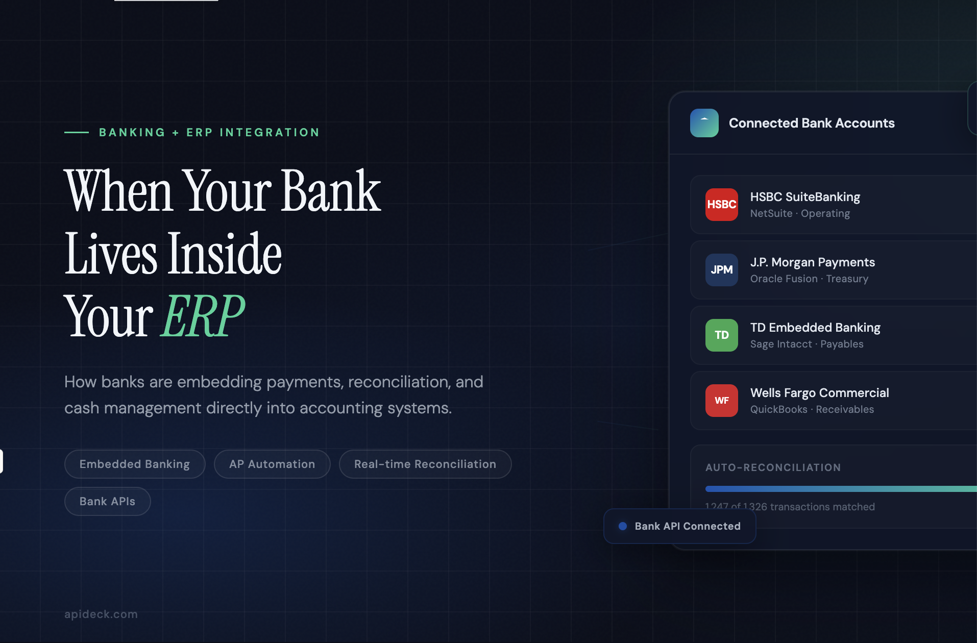 Bank API Integration: How Banks Connect to Accounting and ERP Systems