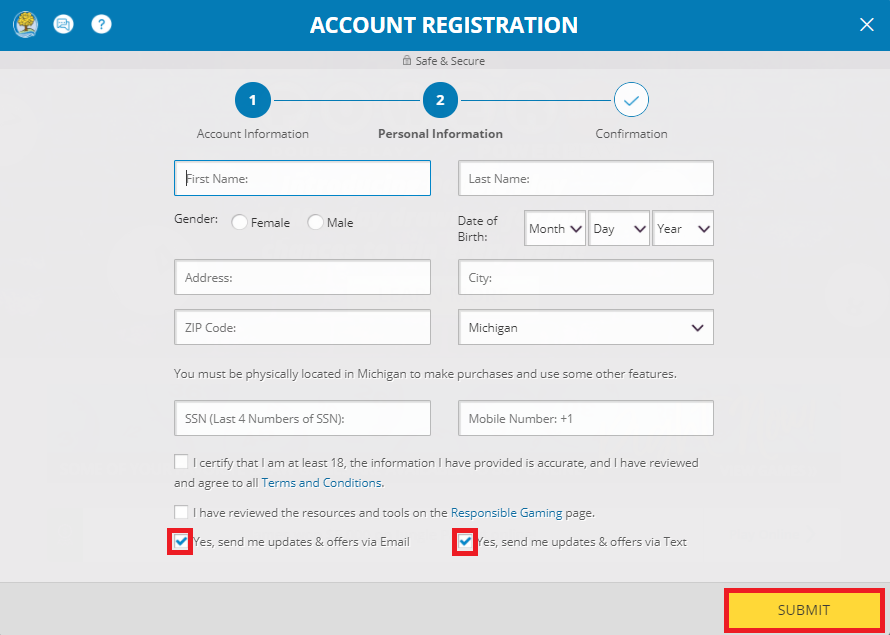 Help with Registering | Michigan Lottery FAQ
